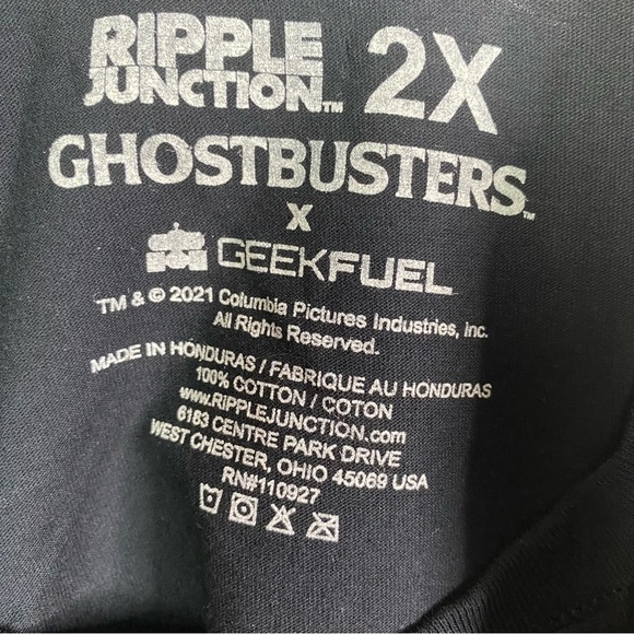 Ripple Junction | Shirts | Geek Fuel Ghostbusters Neon Print Black ...